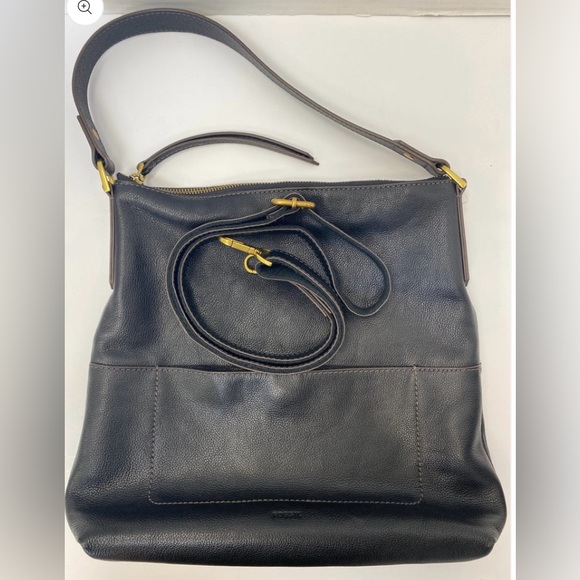 Fossil | Bags | Fossil Large Leather Convertible Crossbody No Signs Of ...